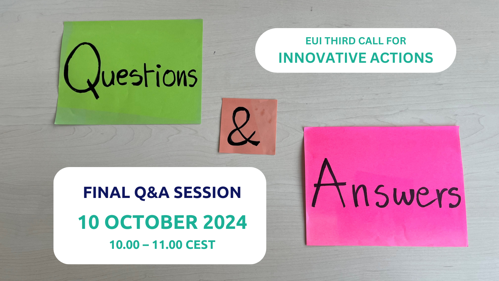 Final Q&A session- Third Call for Innovative Actions | EUI